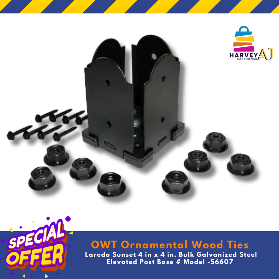 OWT Laredo Sunset 4 in. x 4 in. Bulk Galvanized Steel Elevated Post ...