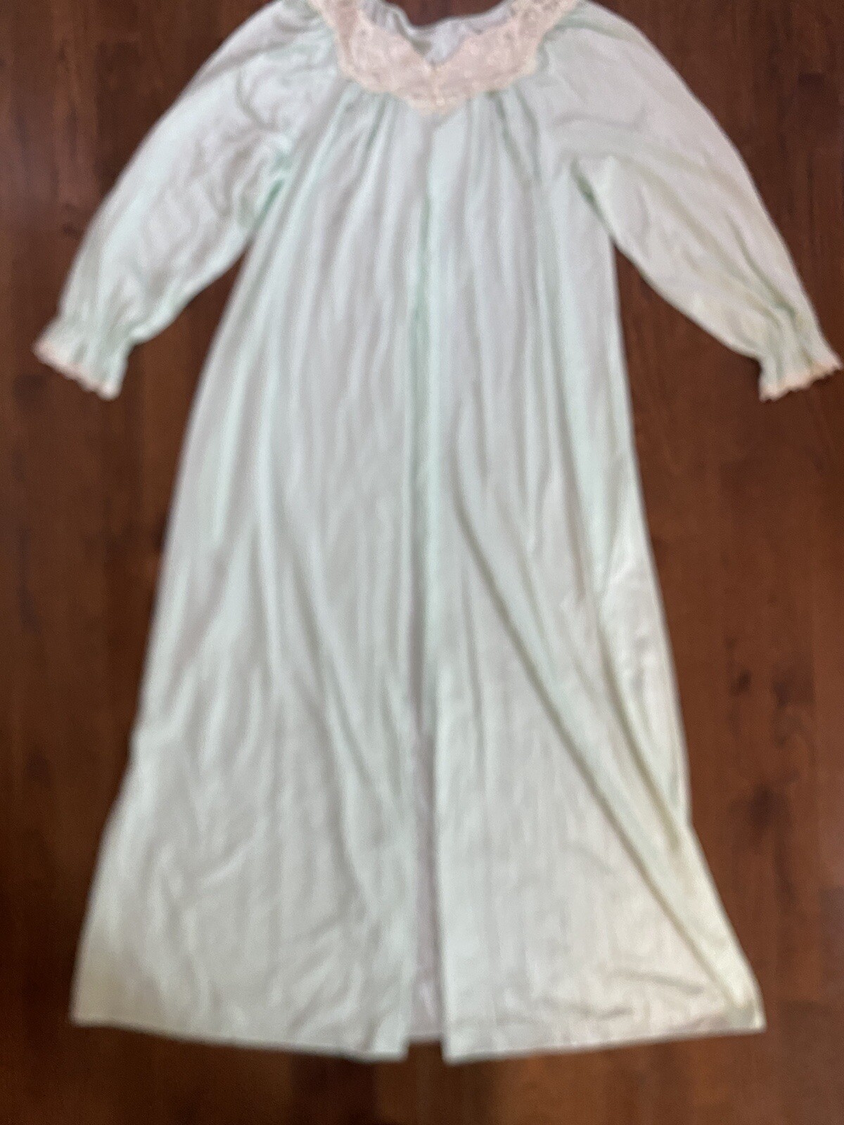 Vintage Shadowline Pastel Green Peignoir Robe Medium … - Gem