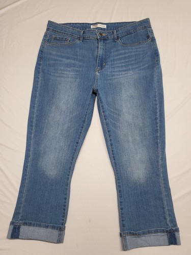 Levi Strauss Signature Mid Rise Capri Jeans Womens Sze 16 Stretch ...