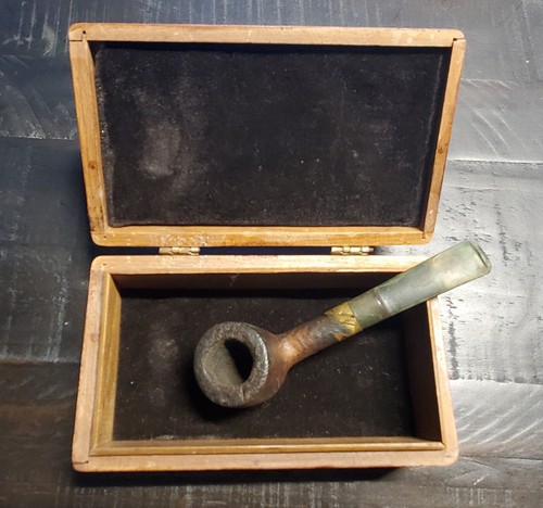 RARE ORIGINAL WWII GERMAN TOBACCO SMOKE SMOKING PIPE IN WEHRMACHT WOOD ...