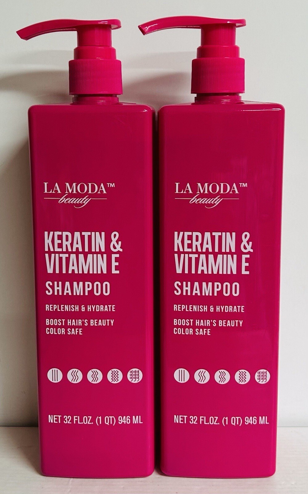 2-Pack La Moda Beauty ~ Keratin & Vitamin E Replenishing & Hydrating ...