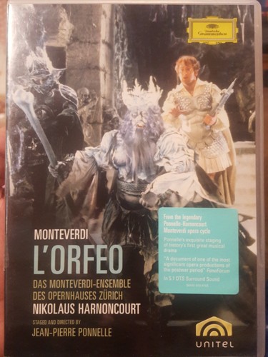 CLAUDIO MONTEVERDI'S L'ORFEO DVD OPERA BALLET OPERNHAUSES ZURICH ...