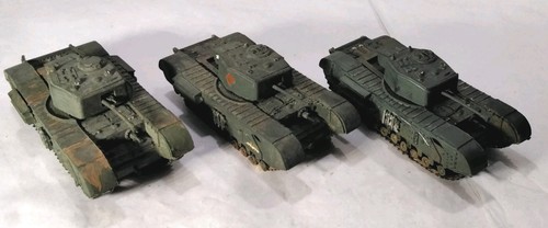 Platoon of 3 Late War 20mm Churchill VI Tanks 1/72 Wargames See ...