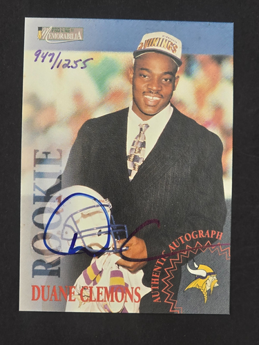1996 Pro Line II Autographs Duane Clemons RC Rookie On Card Auto /1255 ...