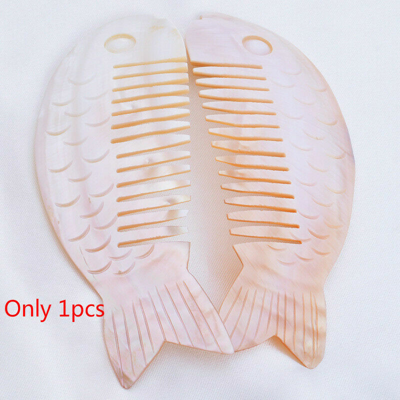 Natural Shell Scallop Fish Shape Hair Comb Cute Chic Gifts Novelty ...