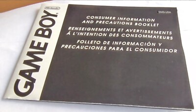 Consumer Information and Precautions Booklet Game Boy (GBC GBA SP) H ...