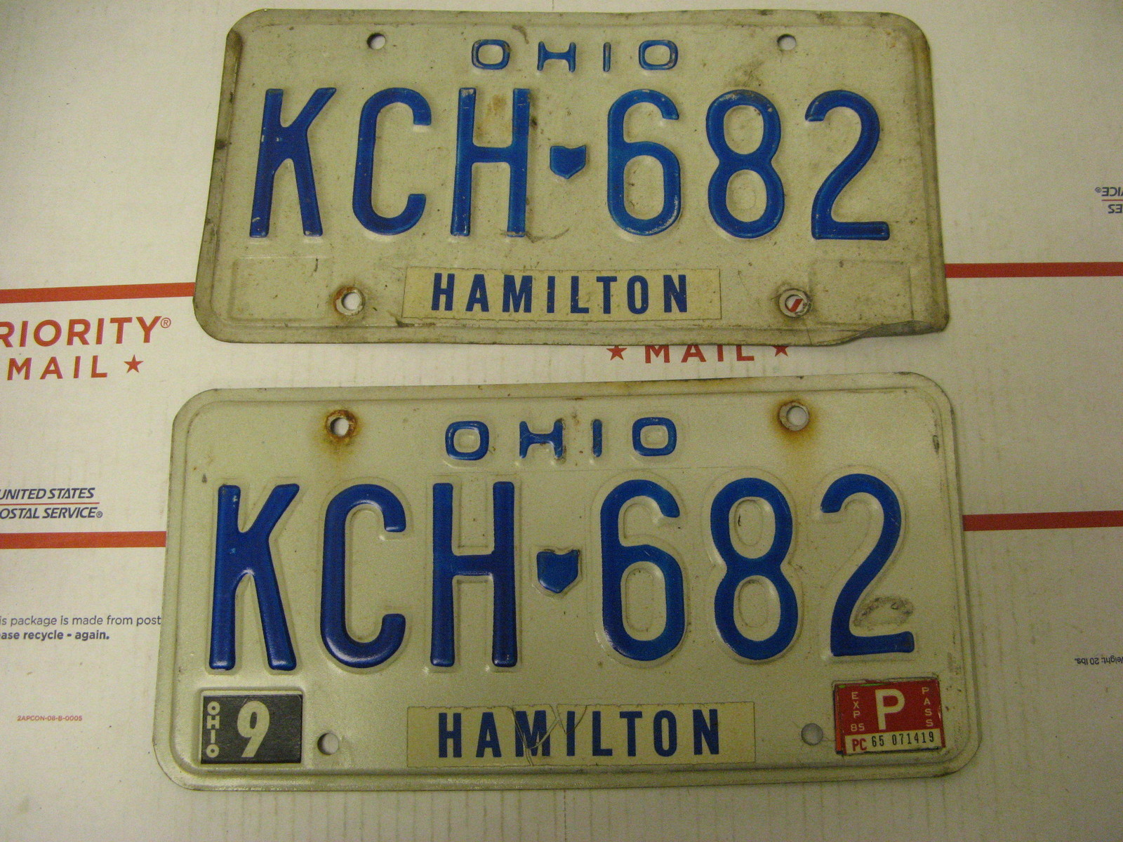 1985 85 Ohio OH License Plate KCH682 Hamilton County Pair | eBay