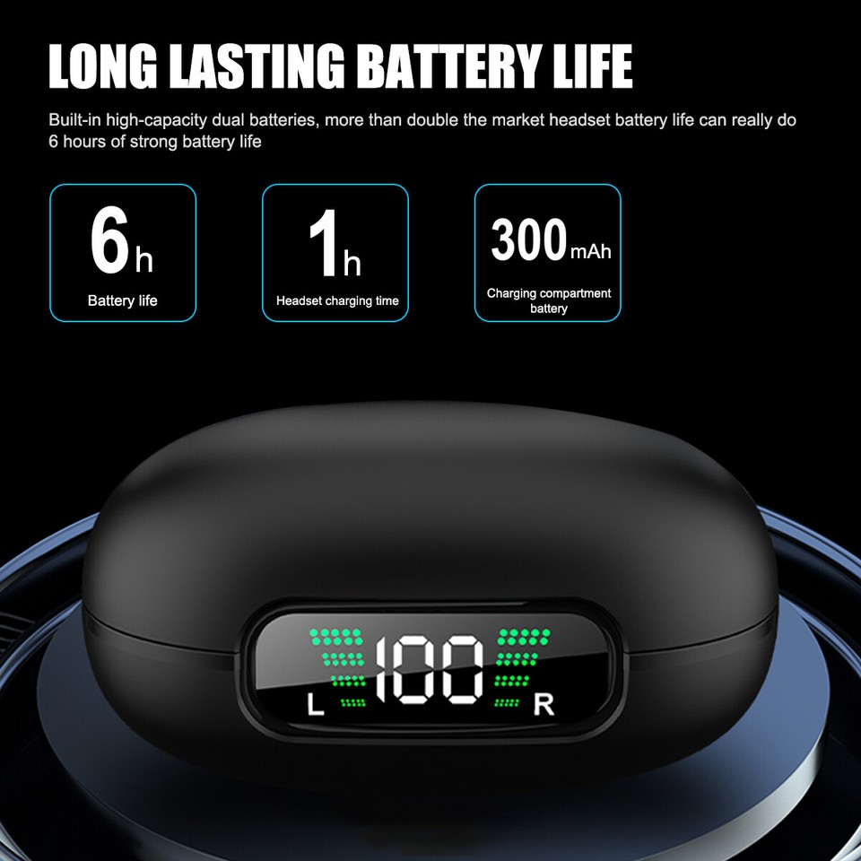 Bluetooth Earbuds Wireless Headphones Bone Conduction for iphone ...