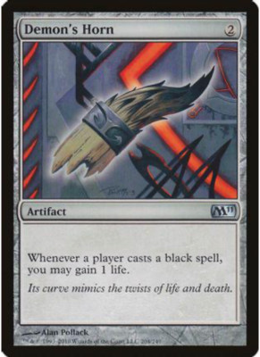 Demon's Horn Core Set 2011 M11 - MTG Magic the Gathering - Artifact ...