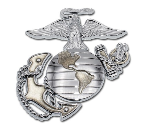 U.S. Marine Corps Premium EGA Gold 3.25” x 3” Chrome Auto Emblem | eBay