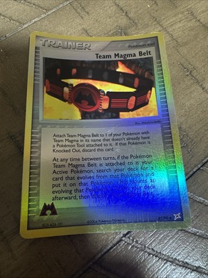 Team Magma Belt 81/95 Ex Magma Vs Aqua Reverse Holo Pokemon Card Tool ...