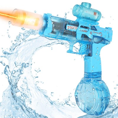 Electric Water Gun, Light Up Automatic Water Pistol Powerful Squirt Gun ...