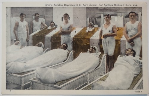 Vintage Postcard Men's Bathing Department Hot Springs Arkansas AA50 | eBay