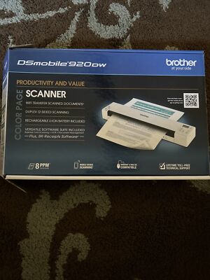 Brother DS-920DW Wireless Duplex Mobile Color Page Scanner - White ...