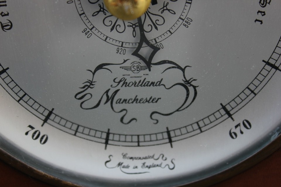 Vintage English Clock Barometer Thermometer, Barometer on Horse Hoof ...