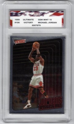 1999 Ultimate Victory #106 Michael Jordan Greatest Hits AGC 10 Gem Mint ...