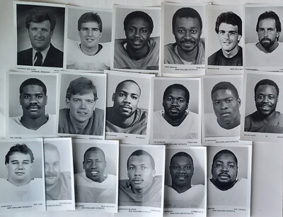 C 1986 18 NEW ENGLAND PATRIOTS NFL TEAM HEAD SHOTS INC TONY EASON DOUG ...