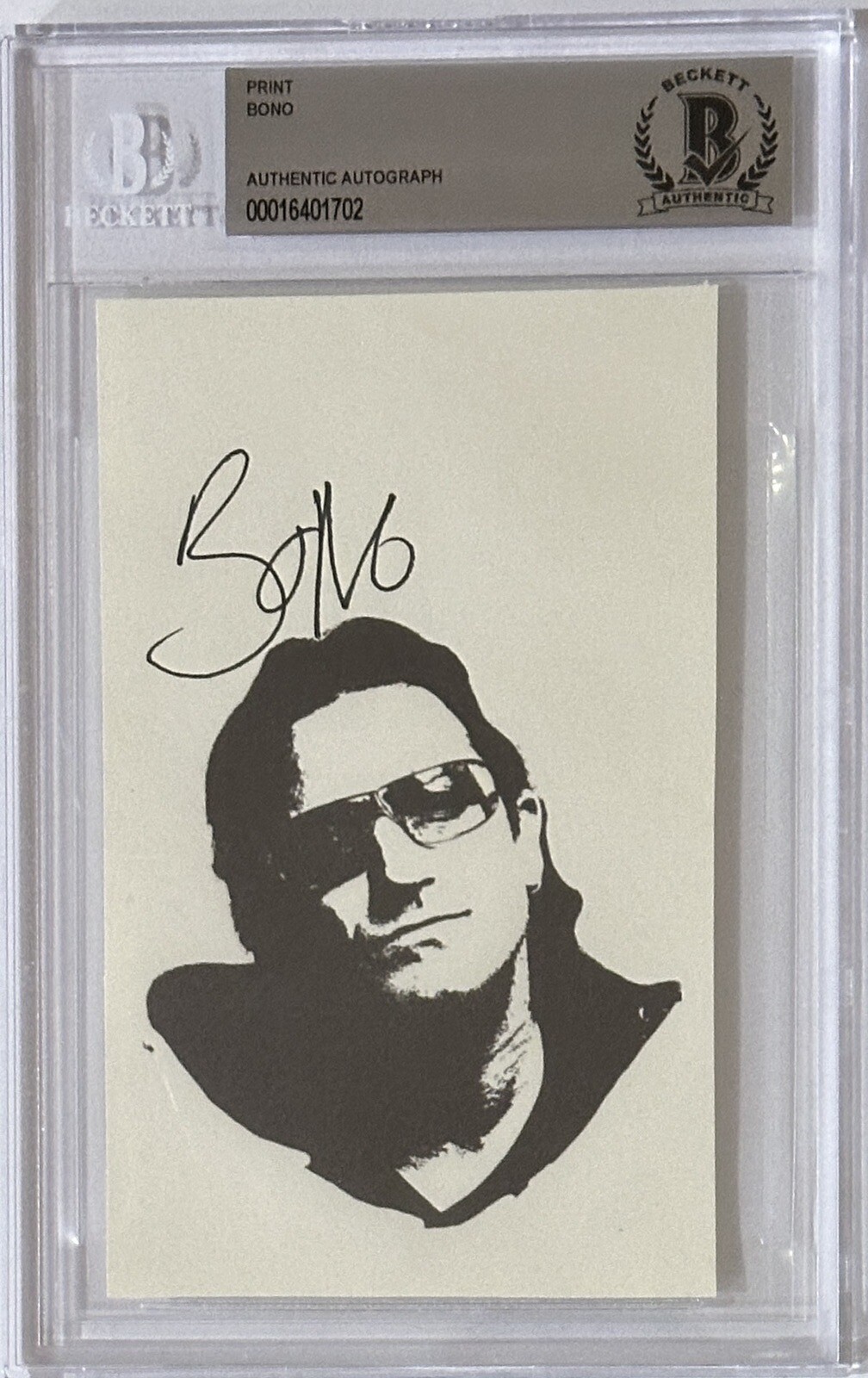 Bono U2 Signed Portrait Picture Photograph Print BAS Beckett COA ...