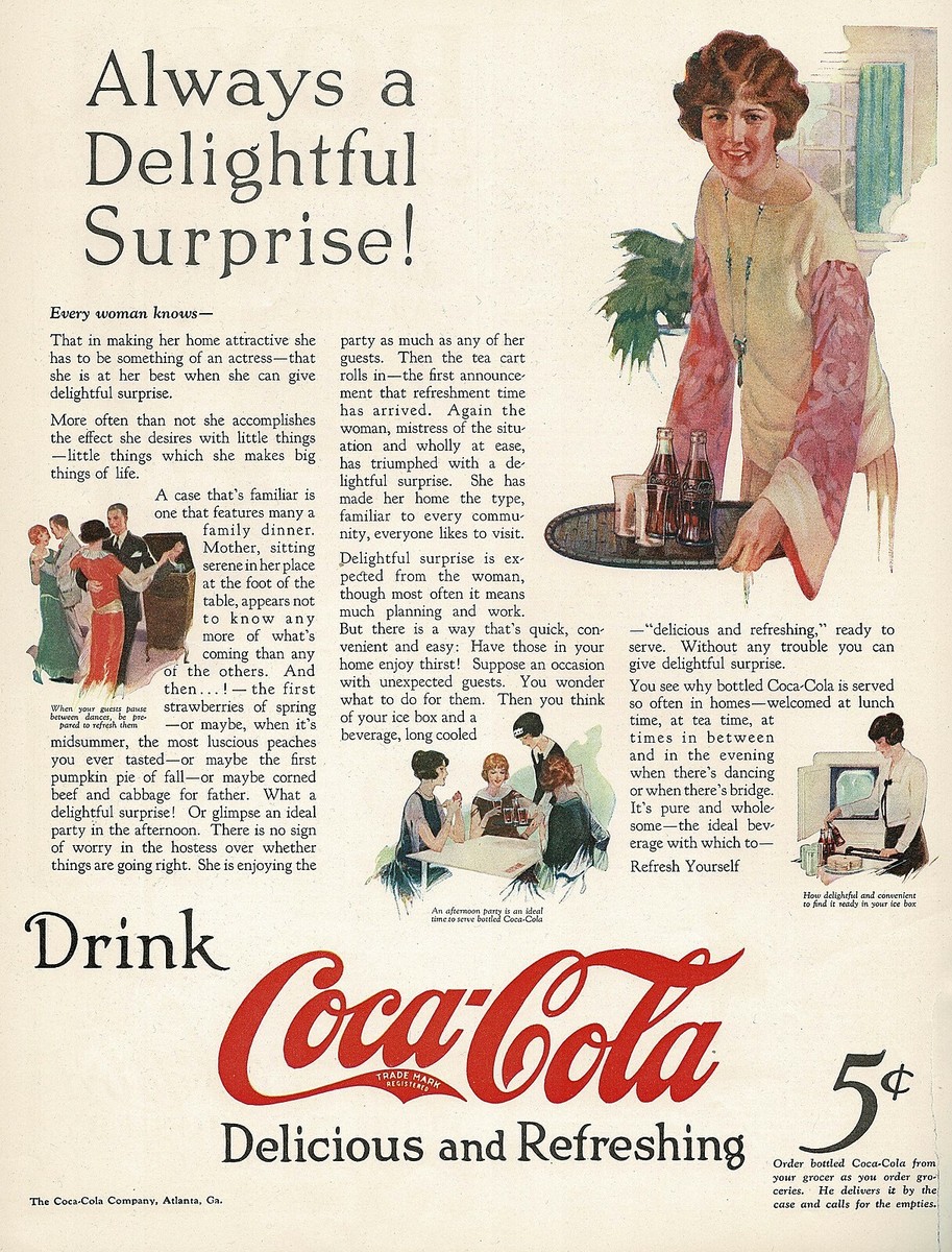 1920s Coca Cola Ads Vintage Coca Cola Printed Advertisement From The