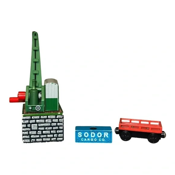 Thomas The Tank Engine & Friends Colin Crane & Cargo Car Sodor Wooden ...
