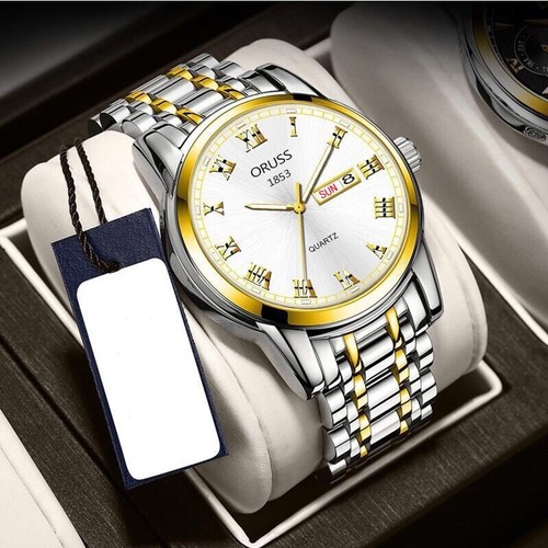 Men Watch Stainless Steel Top Quailty Luxury Push Button Hidden Clasp ...