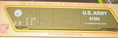 HO IHC US ARMY BOX CAR #61250 IN OLIVE DRAB 50 FT BOX CAR US ARMY ...