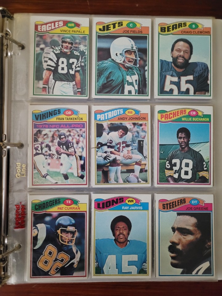 1977 Topps Football Cards Complete Set In Sheets With Binder, EX-MINT ...