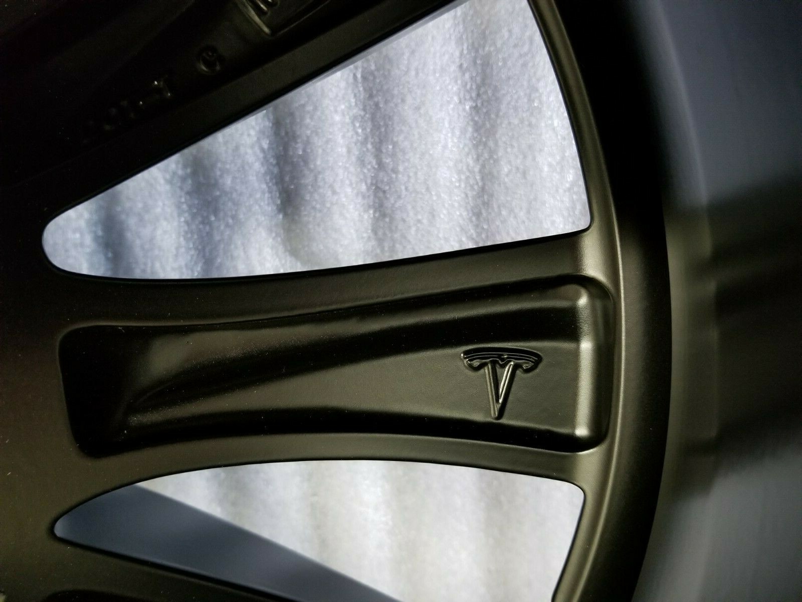 Original 19" Tesla OEM Model S Slipstream Satin Black Wheels Rims ...