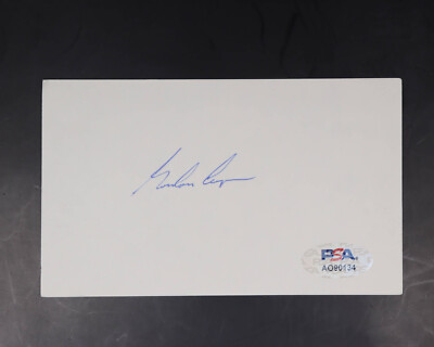 Gordon Cooper PSA DNA Signed 3x5 Index Card Autograph | eBay