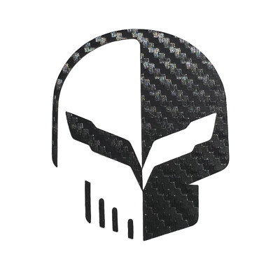 C7 Racing Jake Skull Fits Corvette Vinyl Decal Car Sticker - Carbon ...