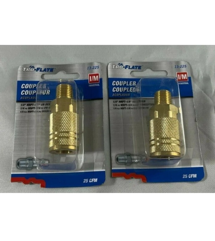 Tru-Flate 13-225 1/4" Male NPT Coupler Quick Change Couplers 13225 - 2 PACK | eBay