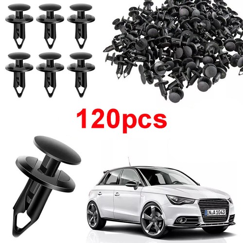 120PCS 10mm Bumper Clips Retainer Auto Car Plastic Rivets Fastener ...