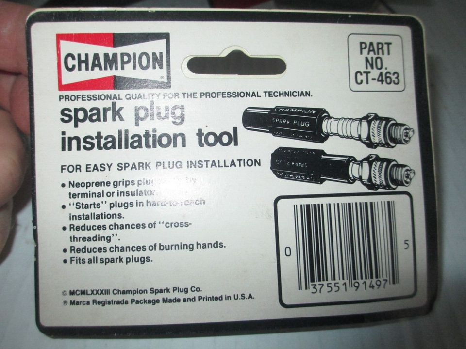 CHAMPION CT-463 SPARK PLUG INSTALLATION TOOL C78 | eBay