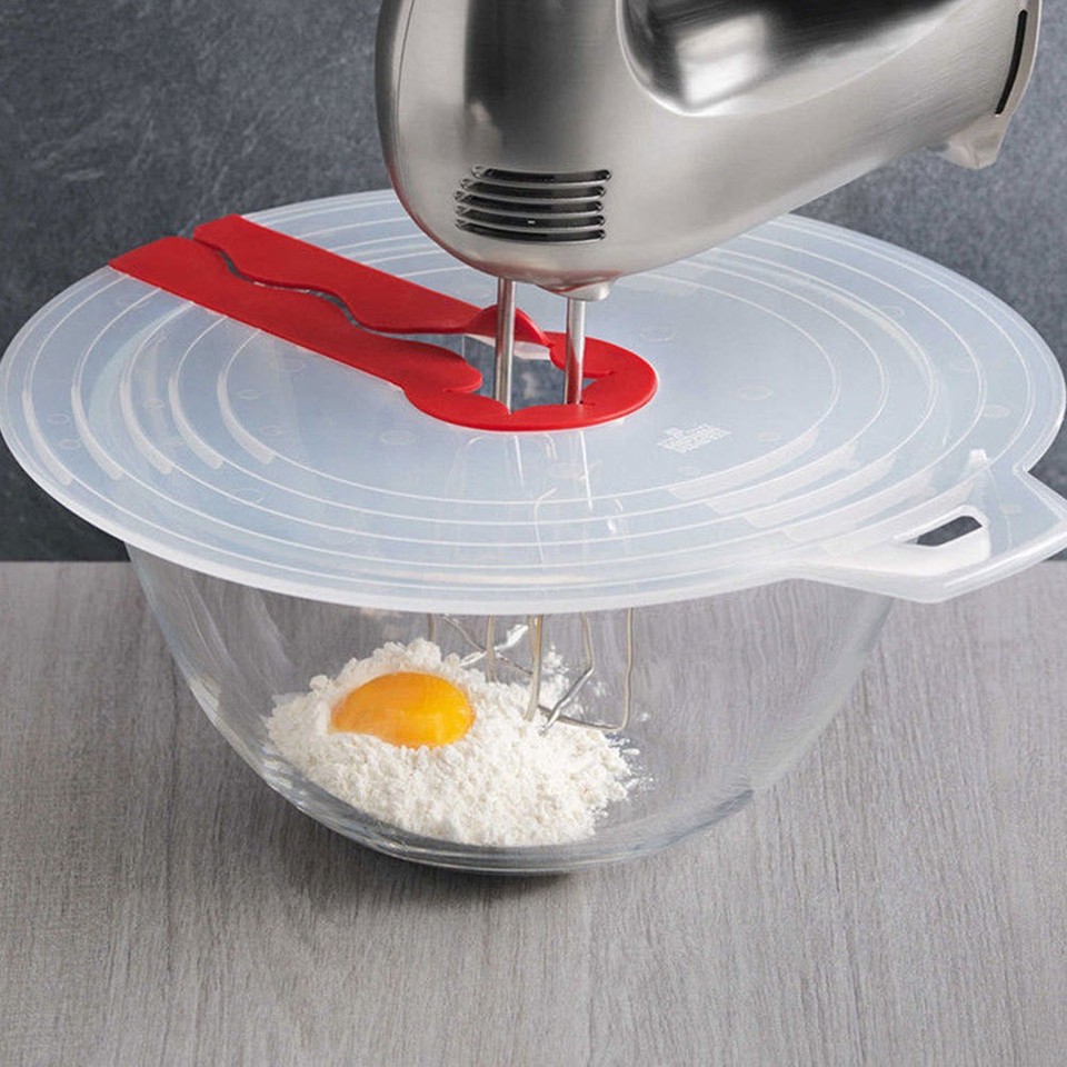 3 Pcs Kitchen Splash Screen Cover Mixing Guard Cooking Egg Whisk Bowl ...