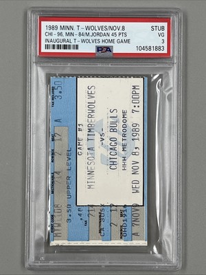 Nov 8 1989 Minnesota Timberwolves v Chicago Bulls Home Game Ticket Stub ...