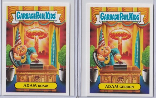 Garbage Pail Kids 2017 Adam-Geddon Adam Bomb & Adam Geddon Stickers NM ...