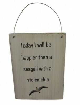 Shoeless Joe Seagull Plaque - Humorous Quirky Sign - Bathroom Nautical ...