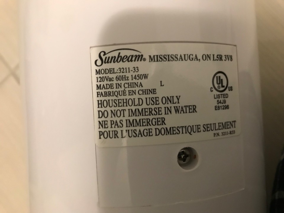 Sunbeam Hot Water Dispenser Model 3211-33 White Freestanding | eBay