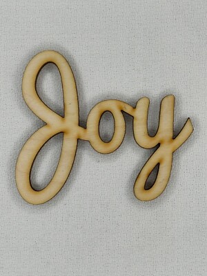 Custom Laser Cut Unfinished Uppercase Joy Shape Wood Craft Cutout | eBay