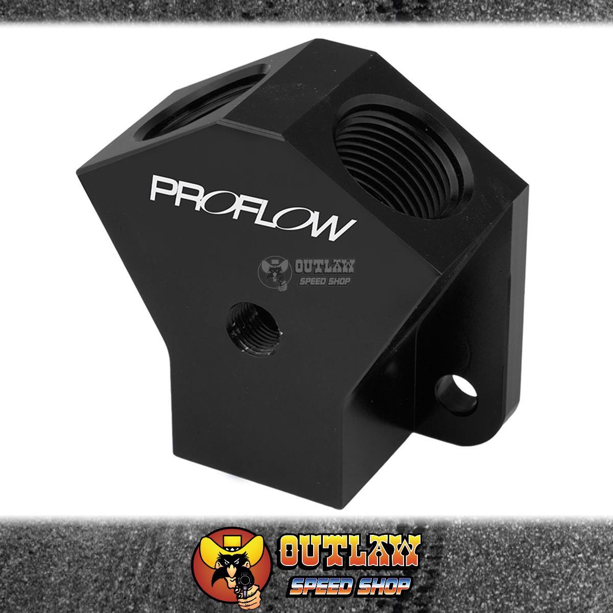 PROFLOW BILLET FUEL Y-BLOCK -08AN IN -06AN OUT W/1/8" NPT PORT - PFE452 ...