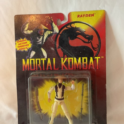 Hasbro Mortal Kombat Rayden Action Figure MOC 1994 Spring Action ...