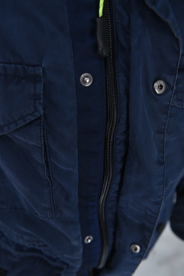 Nautica Navy Blue Softshell Zip Cargo Jacket Water Resistant- Size ...