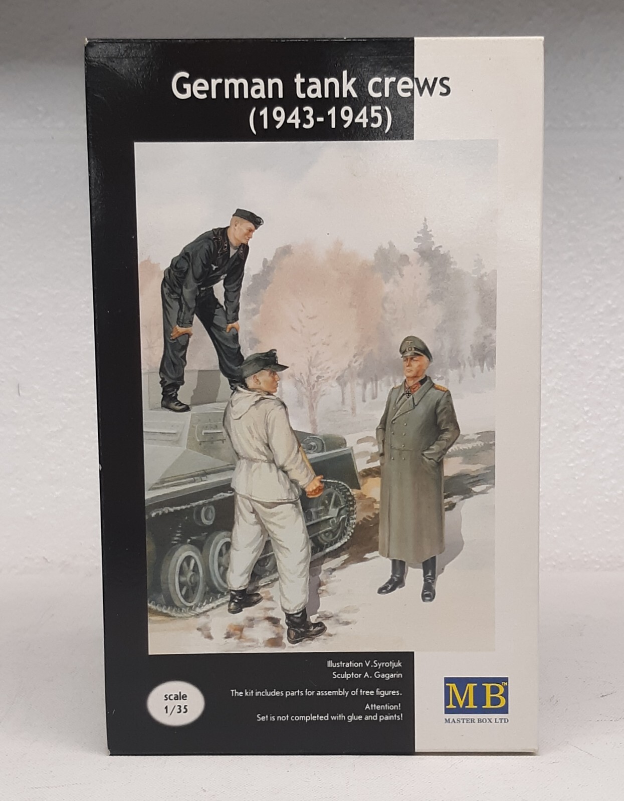 1/35 MB WWII German Winter Tank Crew Panzer Figures Plastic Model Kit ...