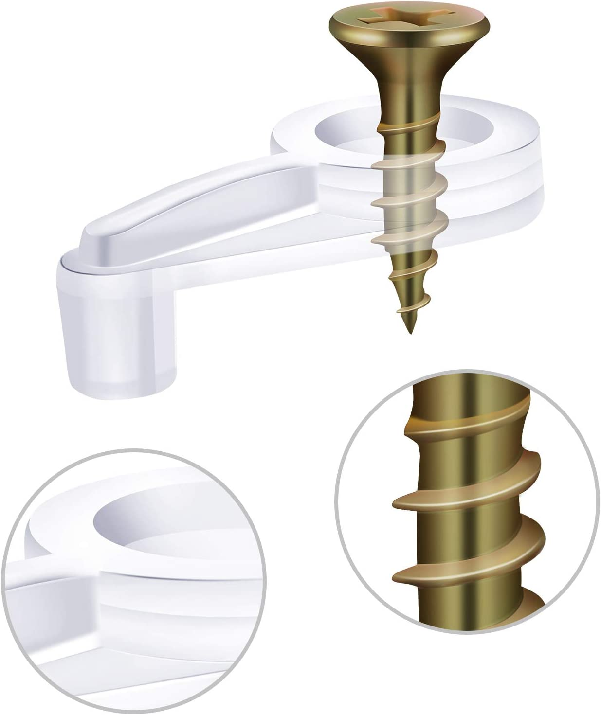 50 Pack Glass Retainer Clips Kit,Cabinet Glass Clips 4 Mm Glass Clip ...