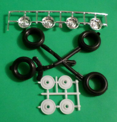 '71 Hemi Cuda Plymouth 1/24 426 Chrome Rally Rim Wheel Tires Model Cat ...