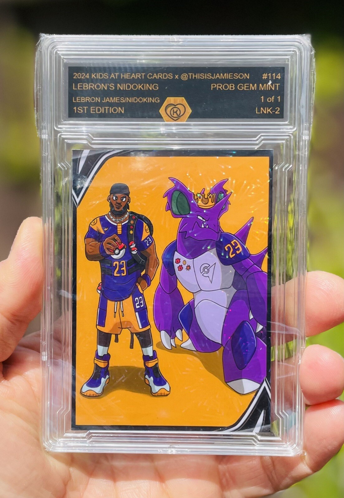 Lebron James Nidoking Pokemon 1/1 Fireworks Kids At Heart Trading Card ...