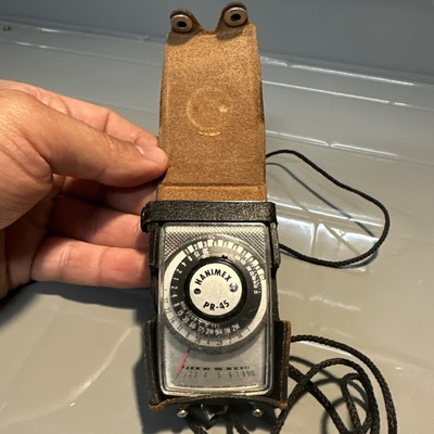 Vintage HANIMEX PR-45 Selenium Cell Light Meter in Leather Case with ...
