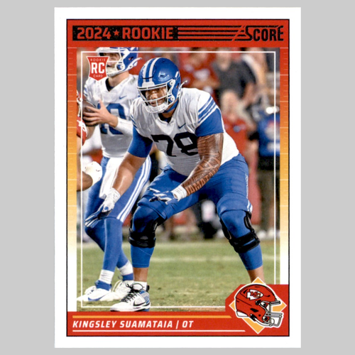 Kingsley Suamataia Rookie #331 2024 Score Kansas City Chiefs Football ...