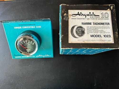 NOS Airguide 10 Model 1023 Mercury Outboard Marine Tach 6,000 ...
