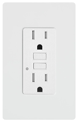 15AMP GFCI Outlet Receptacle Tamper Resistant ETL Listed, White GFI TR ...